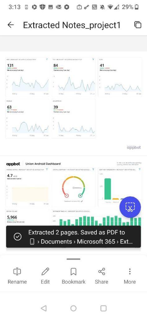 安卓版Microsoft 365应用新特性：可提取PDF文件_历趣